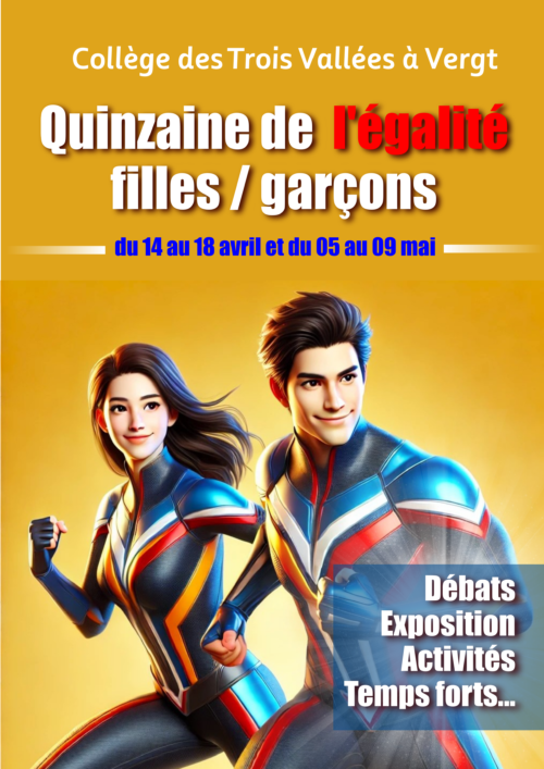 Quinzaine de l’égalité Filles – Garçons – Collège des trois Vallées